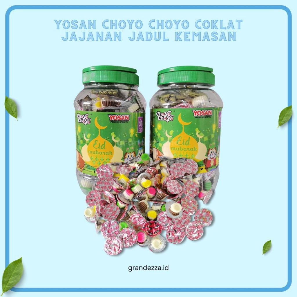 Jual Yosan Choyo Choyo Cokelat Coklat Jajanan Jadul kemasan Toples 400 ...