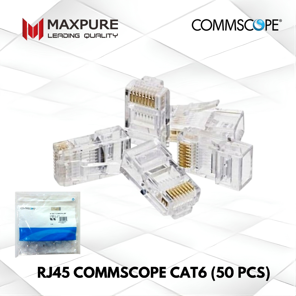 Jual Rj45 Cat6 Konektor Rj45 Cat6 commscope Konektor LAN Cat6 commscope ...