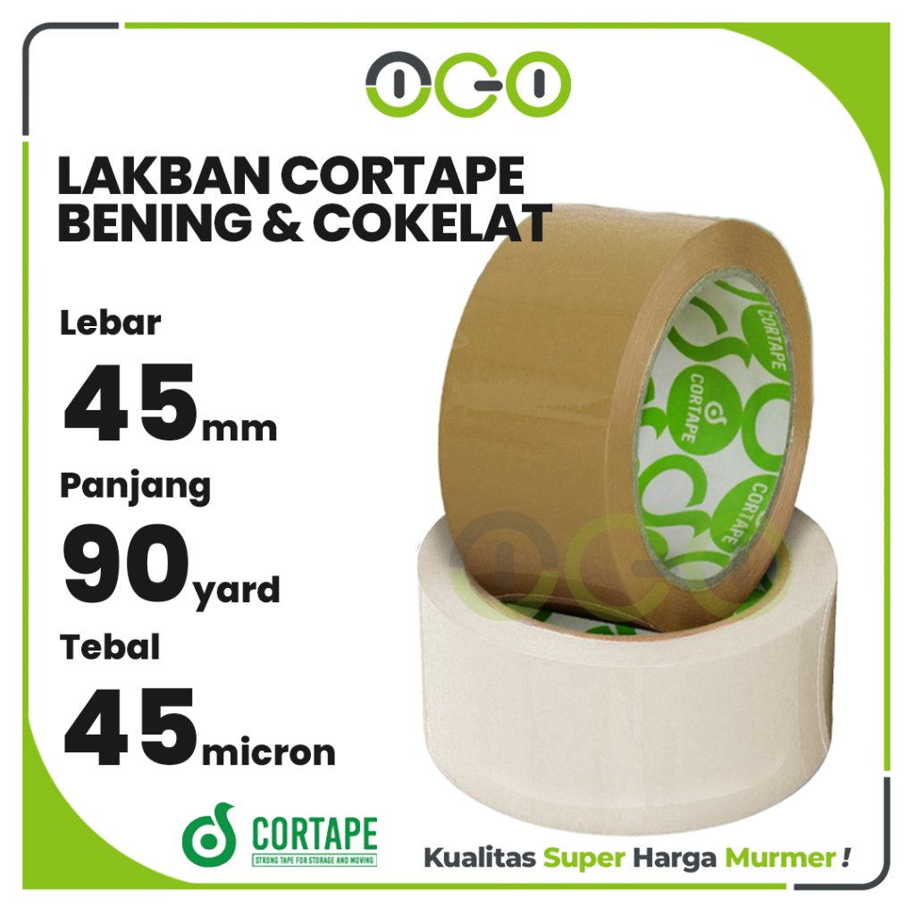 Jual Lakban Selotip Isolasi 45 mm (2 inch) x 90 yard Bening Cokelat Harga Ecer Satuan Ekonomis ...