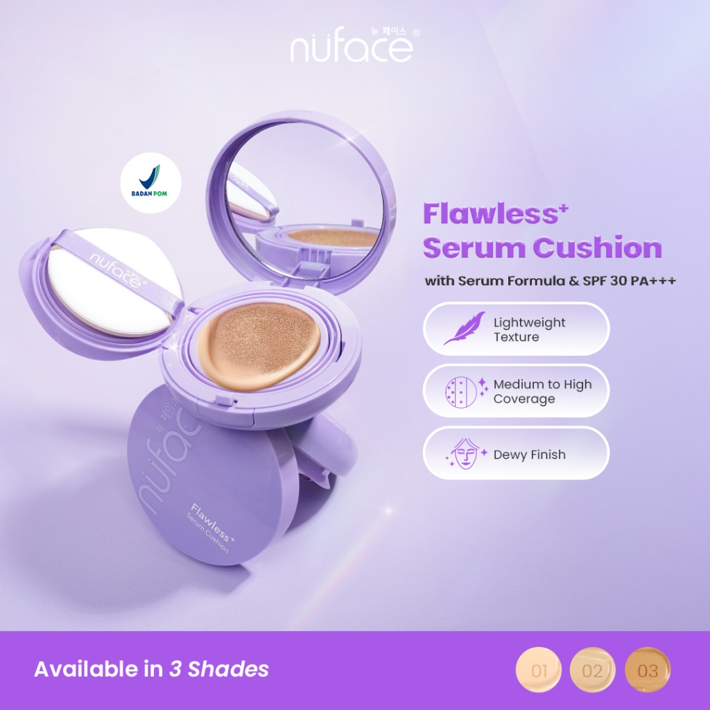 Jual Nuface Flawless+ Serum Cushion with SPF 30 PA+++ (Medium to High ...