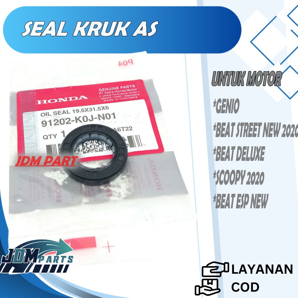 Jual SEAL KRUG AS HONDA GENIO / BEAT DELUXE / SCOOPY NEW 2020 / BEAT STREET 2020 / SIL KRUK AS ...