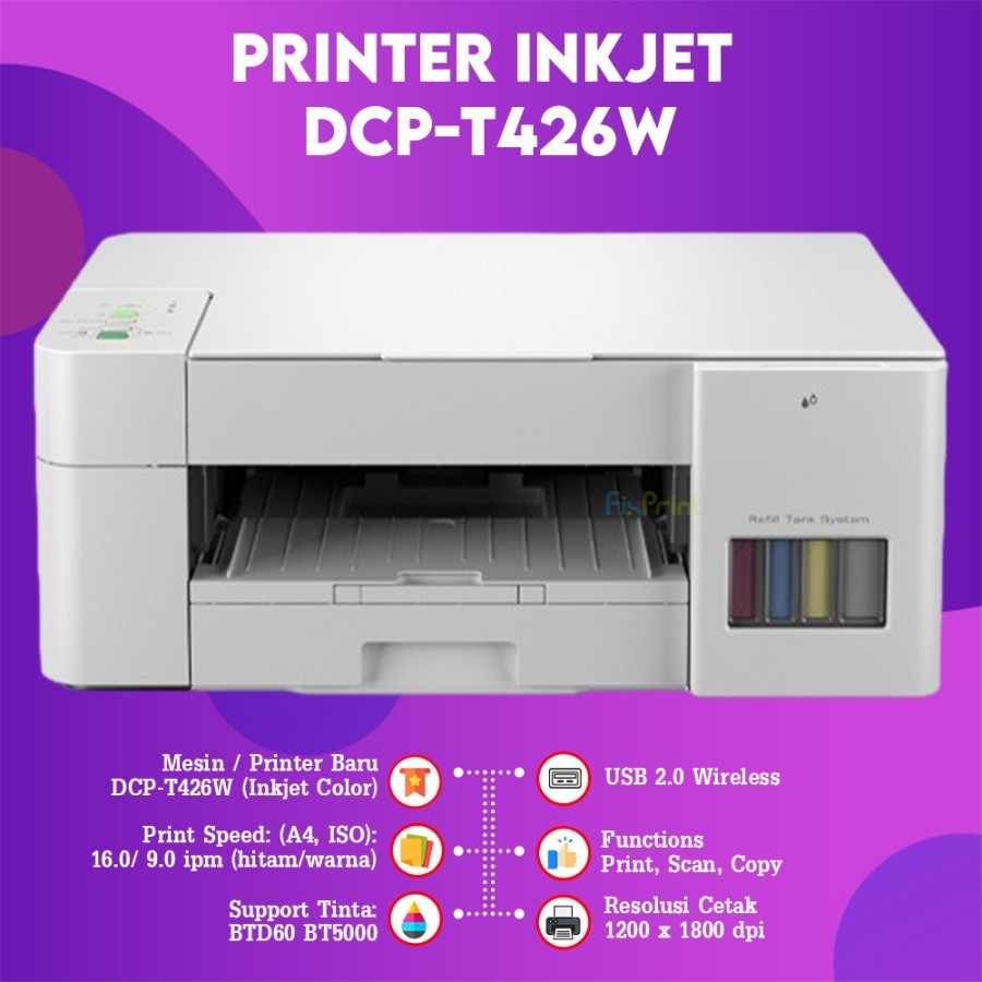 Jual FixPrint Printer Inktank Brother DCP-T420W DCP T420W T420 Ink Tank ...