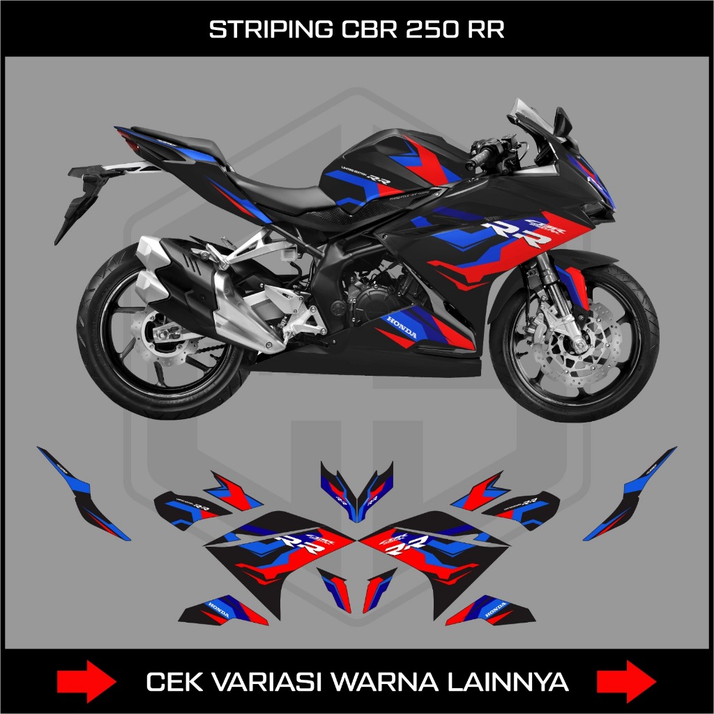 Jual Striping Cbr 250 RR Livery Bmw Tri Color / Stiker Lis Motor Honda ...