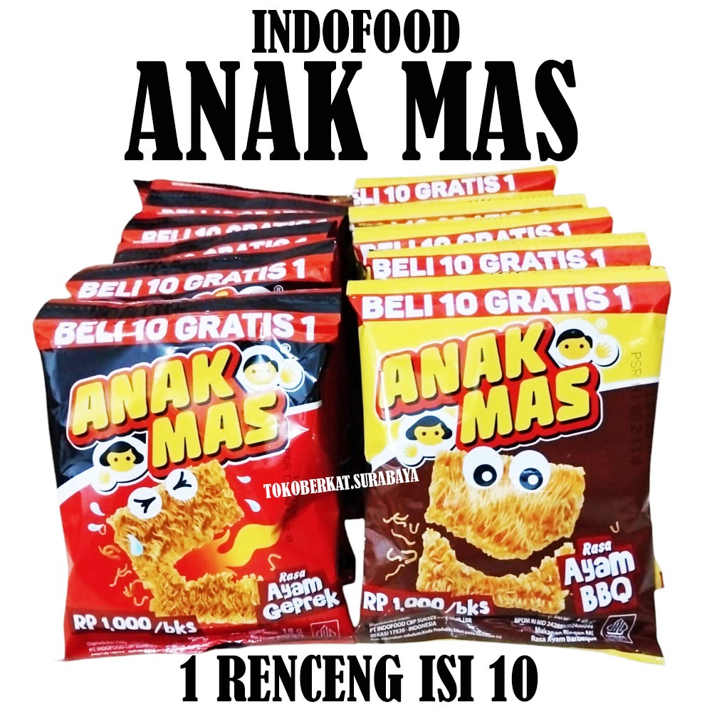 Jual INDOFOOD ANAK MAS RENCENG ISI 10 | Shopee Indonesia