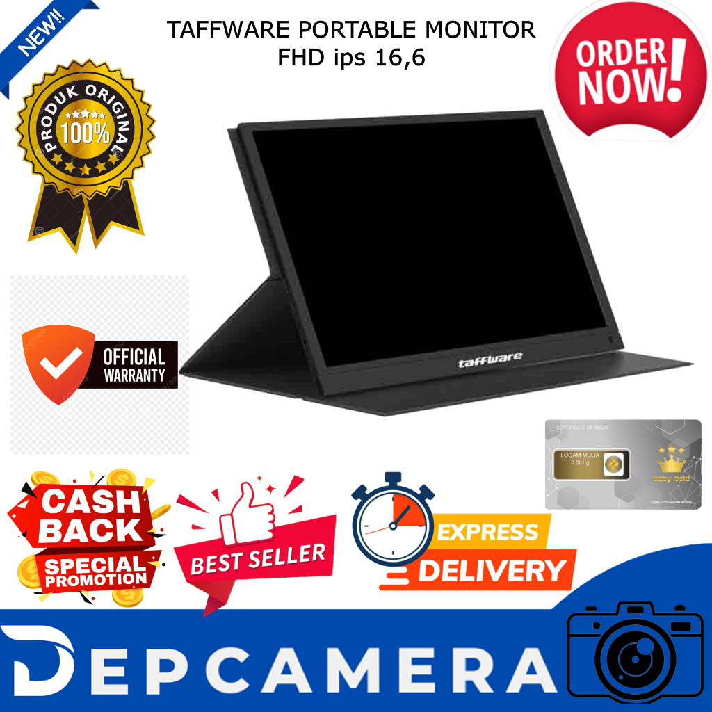 Jual taffware portable monitor fhd 15.6 inch 1080p with touchscreen ...