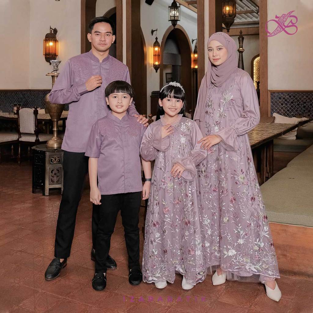 Jual ( Family Set Dress ISYANA TARO - Raya Collection Izarabatik ) Baju ...