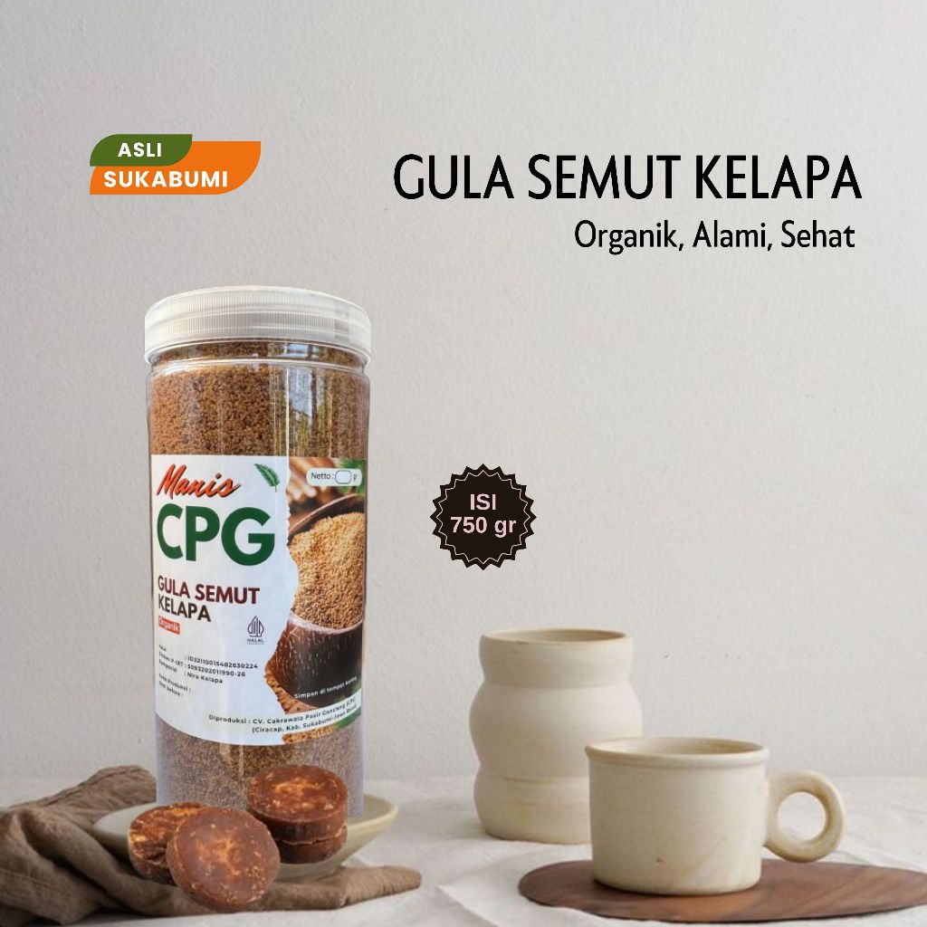 Jual CPG Gula Kelapa Bubuk Organik 750 gr Asli Sukabumi / Gula Semut Kelapa | Shopee Indonesia