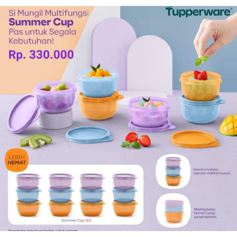 Jual summer cup promo tupperware/ bowl 250ml | Shopee Indonesia