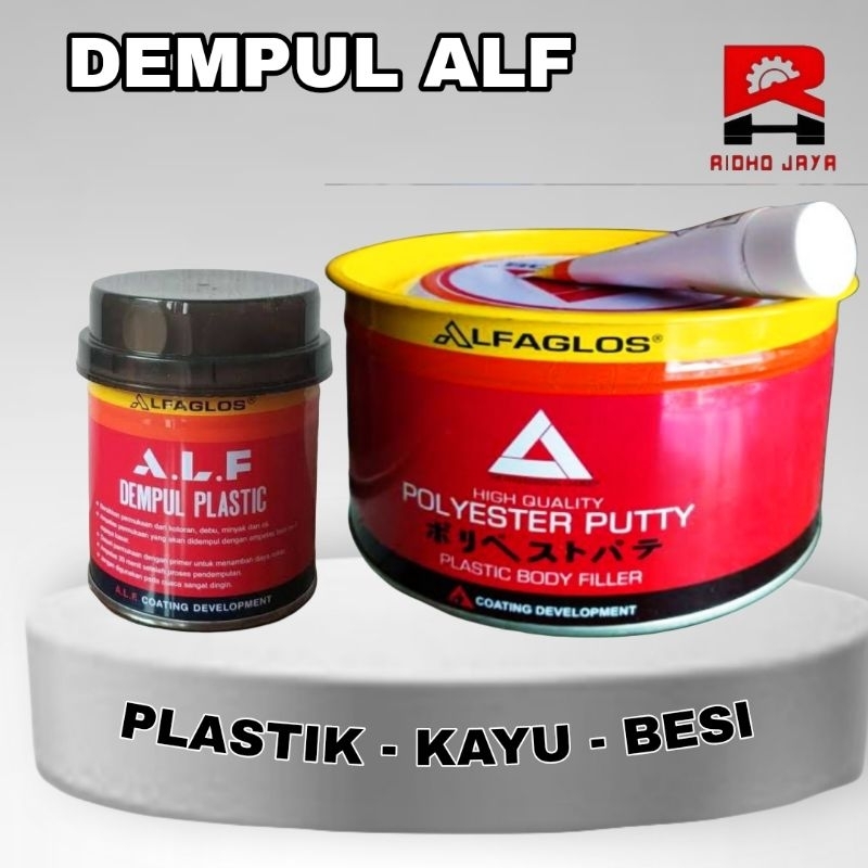 Jual Dempul Plastic Putty ALFAGLOS 250gr Besi Kayu Logam | Shopee Indonesia