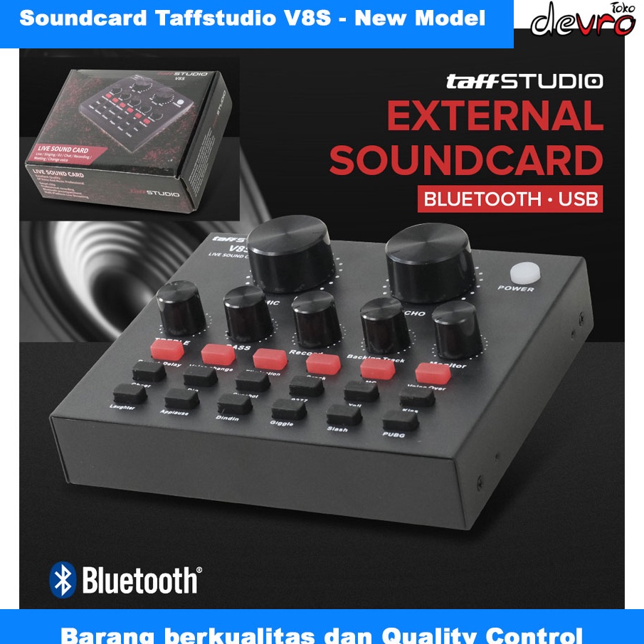 Jual Super Produsen TAFFSTUDIO USB External Soundcard V8 V8S V8 PLus V8 PRO Live Broadcast ...