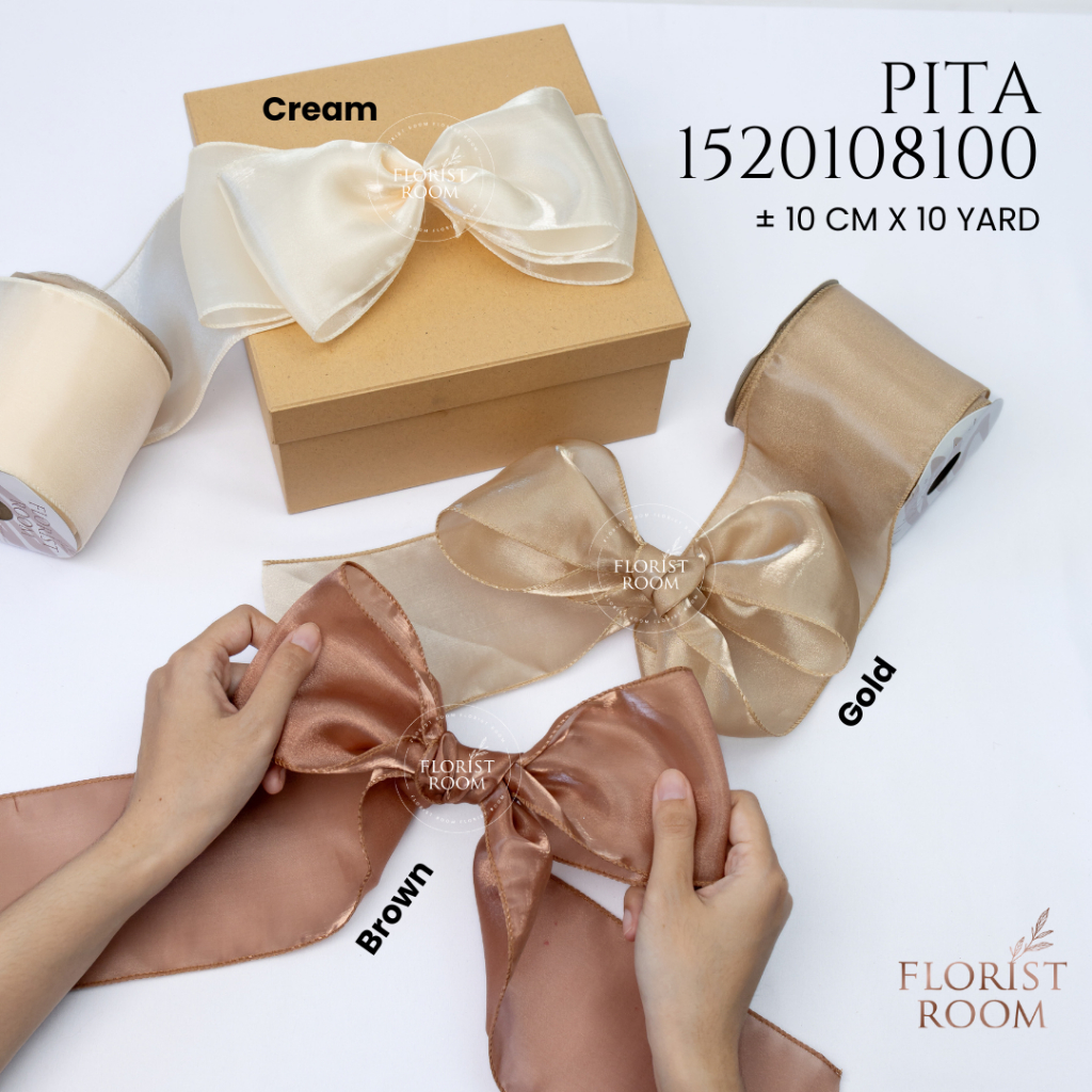 Jual Pita 1520108100 ±10cm x 10yard - Ribbon - Organza Ribbon Big ...