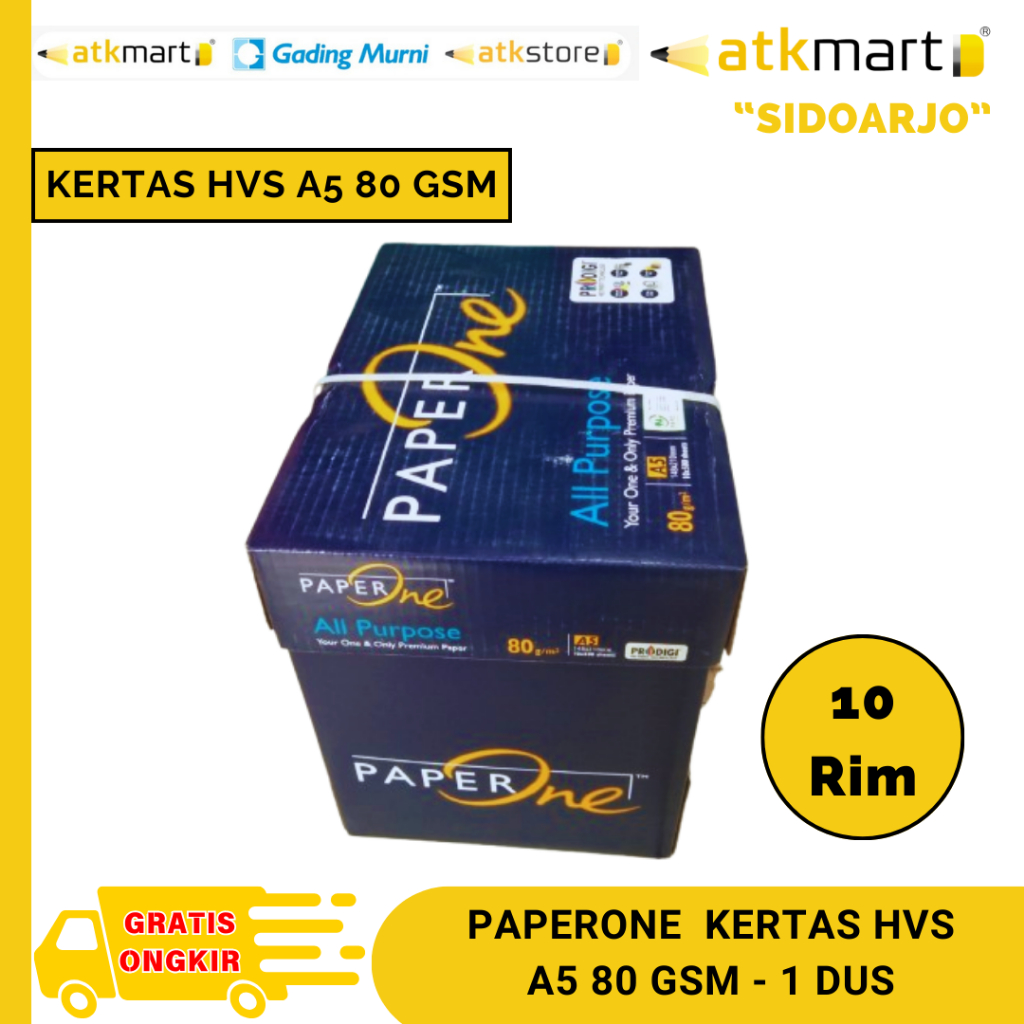 Jual Paperone Kertas HVS A5 80 Gsm - 1 dus | Shopee Indonesia