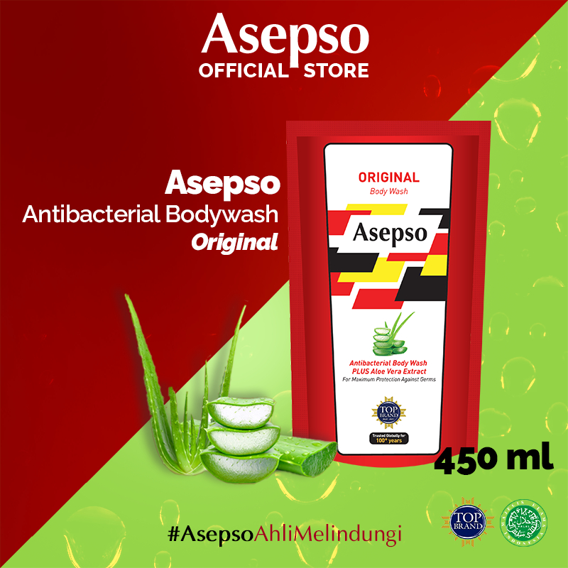 Jual ASEPSO Sabun Cair Body Wash Original - 450 ml | Shopee Indonesia