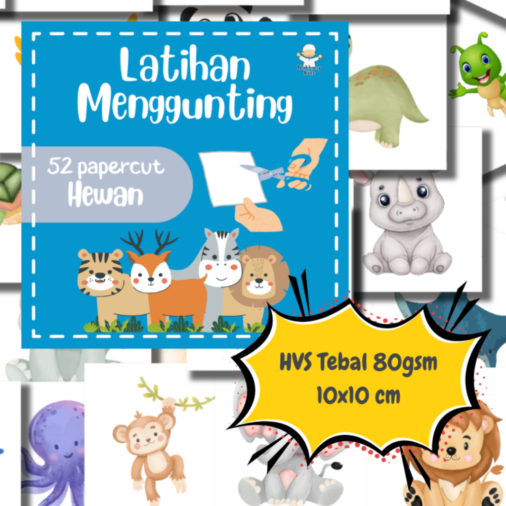 Jual Worksheet Anak Mainan Edukasi Menggunting Kertas Gambar Papercut ...