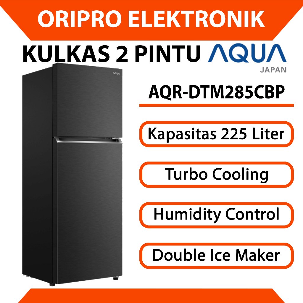 Jual Kulkas 2 Pintu 225 Liter Aqua AQR-DTM285CBP | Shopee Indonesia