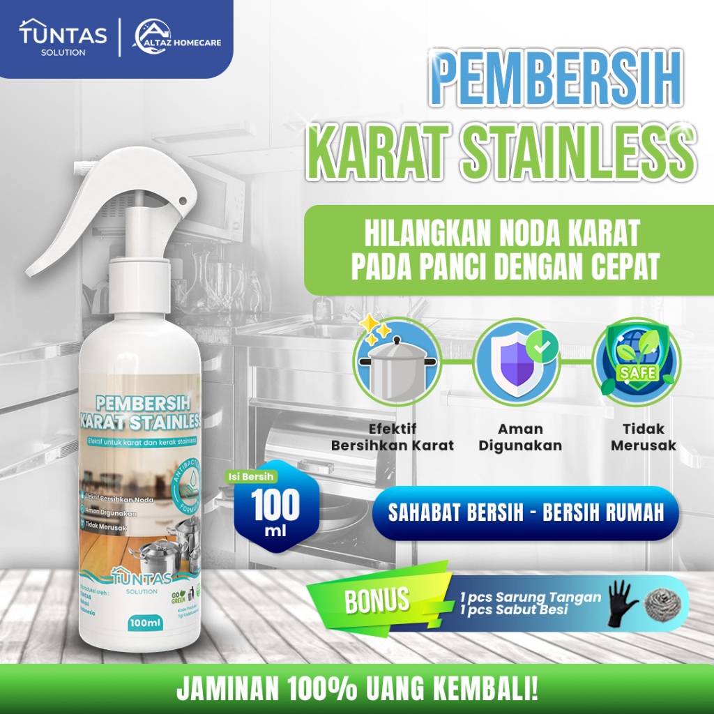 Jual TUNTAS Pembersih Noda Karat & Kerak Besi Dan Stainless Steel Penghilang Noda Panci ...