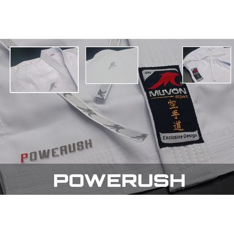 Jual BAJU KARATE KATA MUVON POWERUSH BORDER PUTIH | Shopee Indonesia