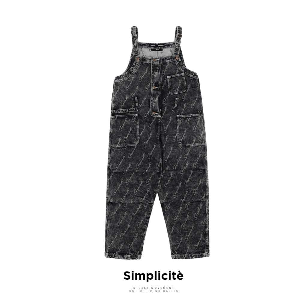 Jual SMOOTH BASIC Denim Overall Wash Black Simplicite Series | Shopee Indonesia