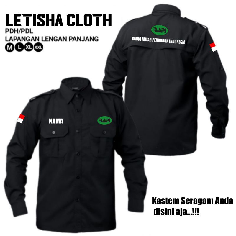 Jual kastem logo bordir sesuai keinginan//kemeja rapi//kemeja radio ...