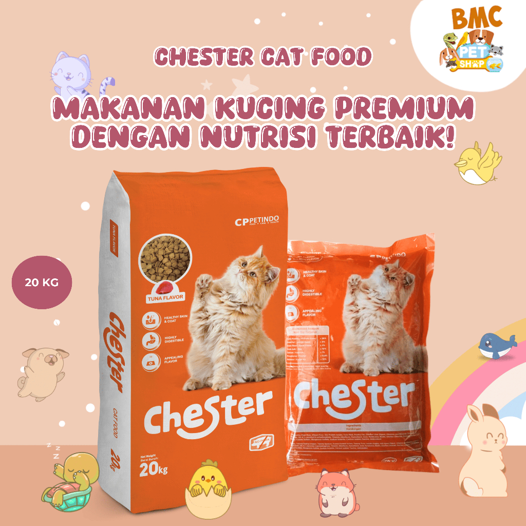 Jual BMC Petshop Chester Cat Dry Food Makanan Kering Kucing 800gr ...