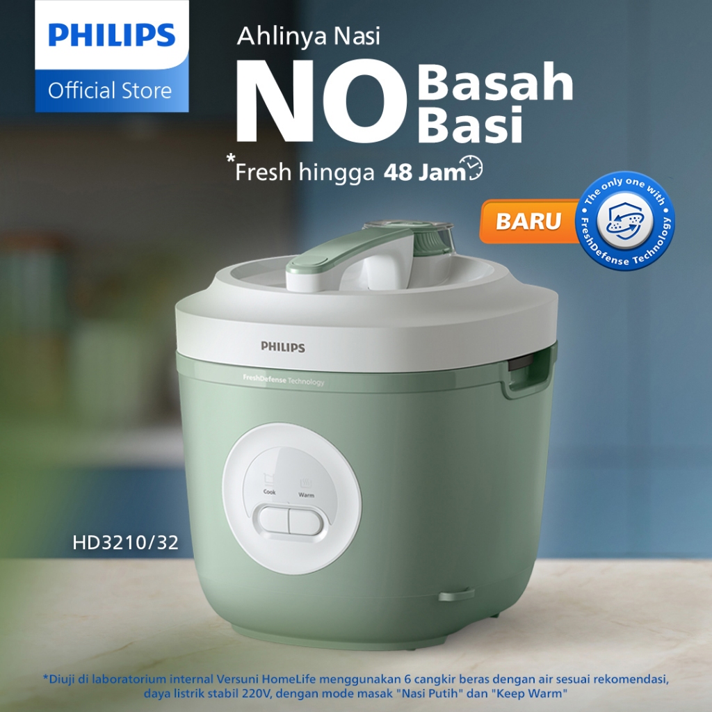 Jual Philips Rice Cooker Penanak Nasi 1.8 L - 3000 Basic Series HD3210 ...