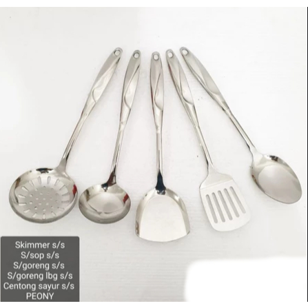 Jual Sendok Goreng besi stainless TEBAL / Spatula masak PREMIUM / Sodet ...