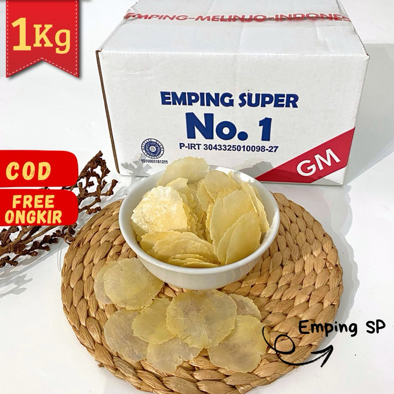Jual Emping Melinjo Kering super SP 1Kg Mentah/Emping GM / Emping Super Tipis /High Quality ...