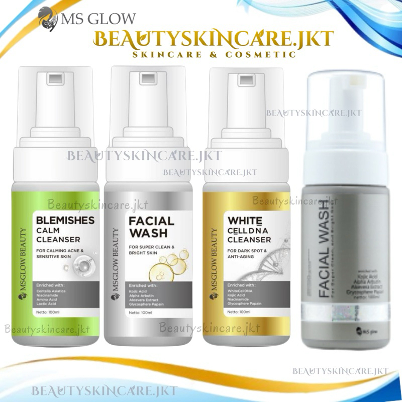 Jual Ms Glow Facial Wash | Sabun Ms Glow | Ms Glow White Cell DNA Cleanser | Shopee Indonesia