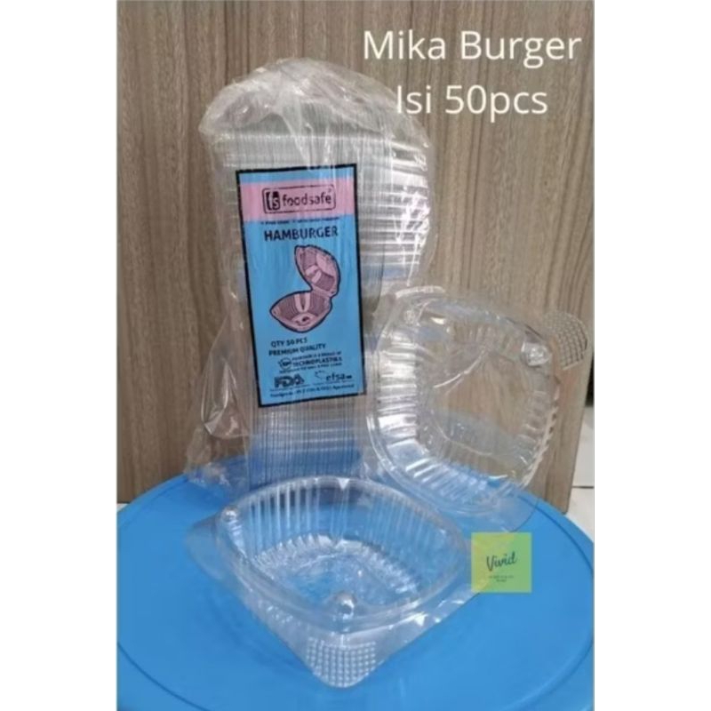 Jual Mika Burger Take Away Sekali Pakai Mika Burger HB-01 Kotak Burger ...