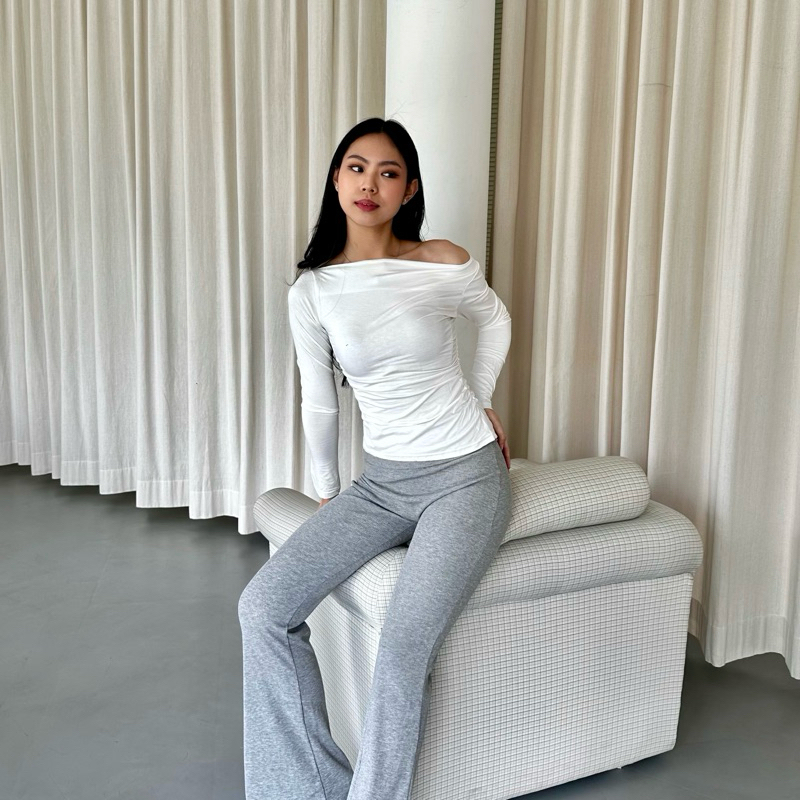 Jual SHEA TOP | LALE | Atasan Kaos Lengan Panjang Wanita Basic Off ...