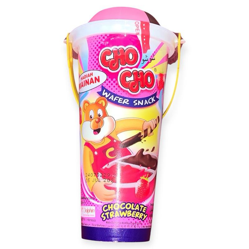 Jual CHO CHO WAFER SNACK - CHOCOLATE STRAWBERRY (35g) | Shopee Indonesia