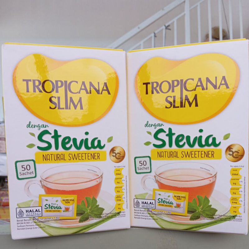 Jual Tropicana Slim Natural Sweetener dengan Stevia isi 50 sachet ...