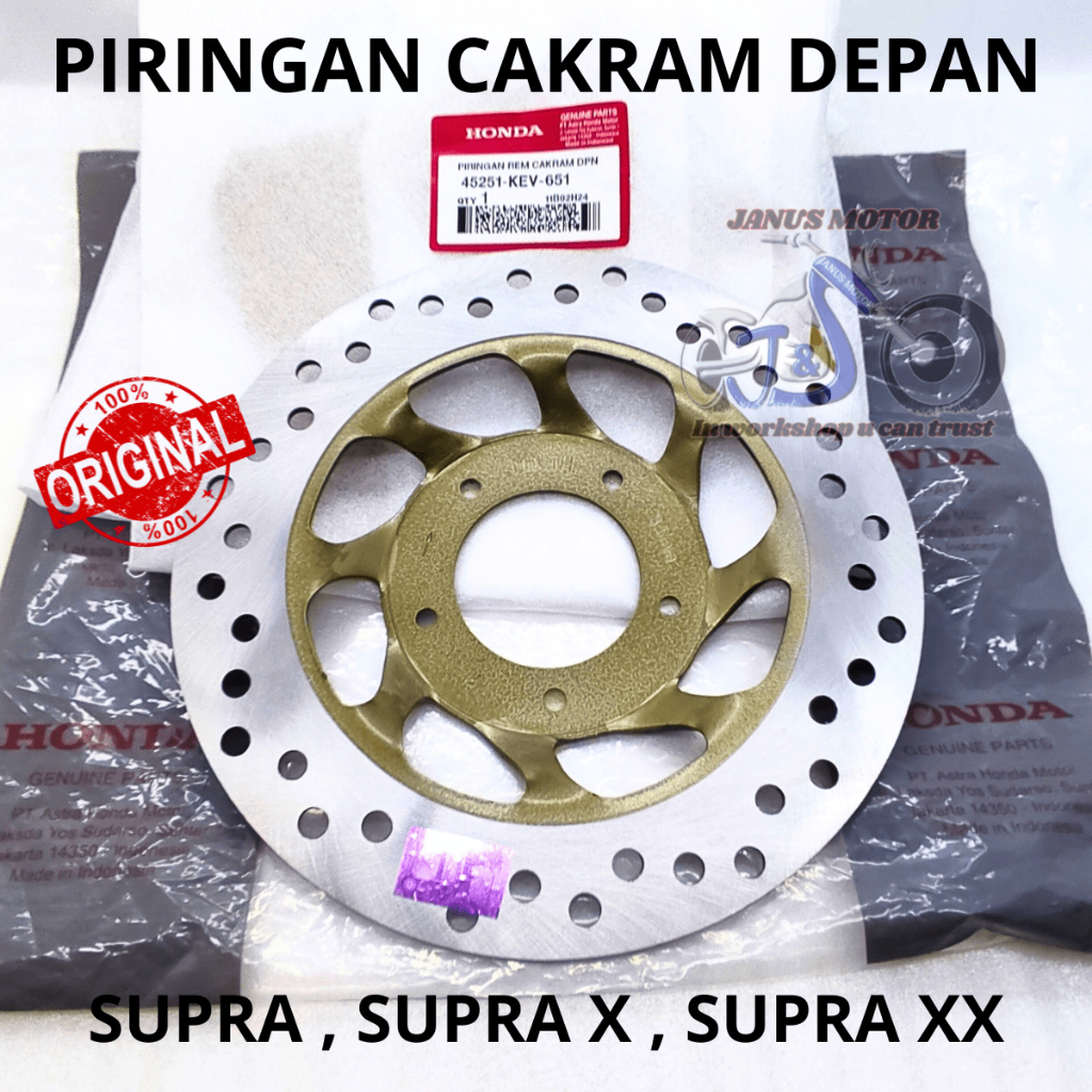 Jual Piringan cakram depan Supra X Fit Lama Original honda AHM HGP Presisi dan awet anti karat ...