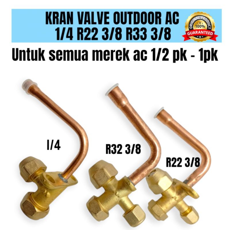 Jual KRAN VALVE OUTDOOR AC KRAN PENGISIAN FREON AC 1/2-1pk | Shopee ...