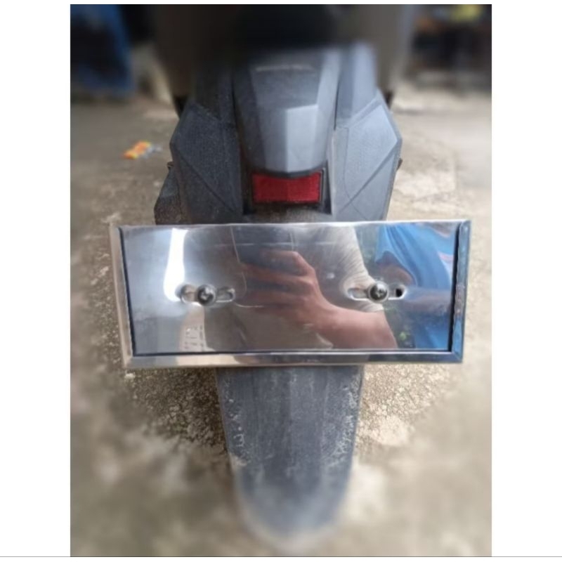 Jual NEW PRODUK COVER PLAT NO MOTOR STAINLESS STEEL MODEL SISIP ATAS 1 ...