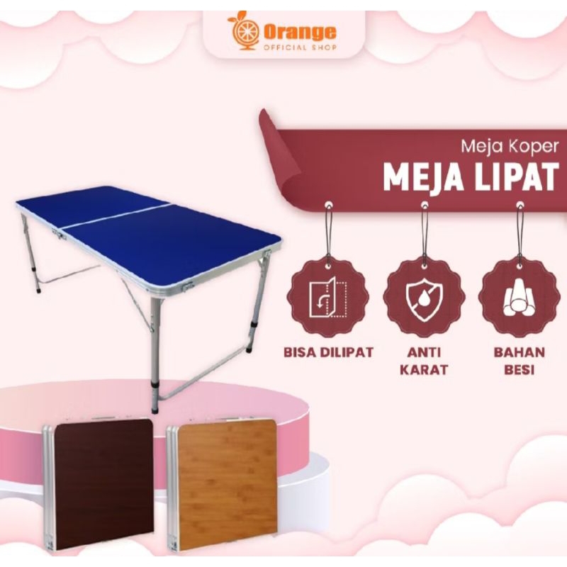 Jual Meja lipat pertable / meja koper serbaguna | Shopee Indonesia