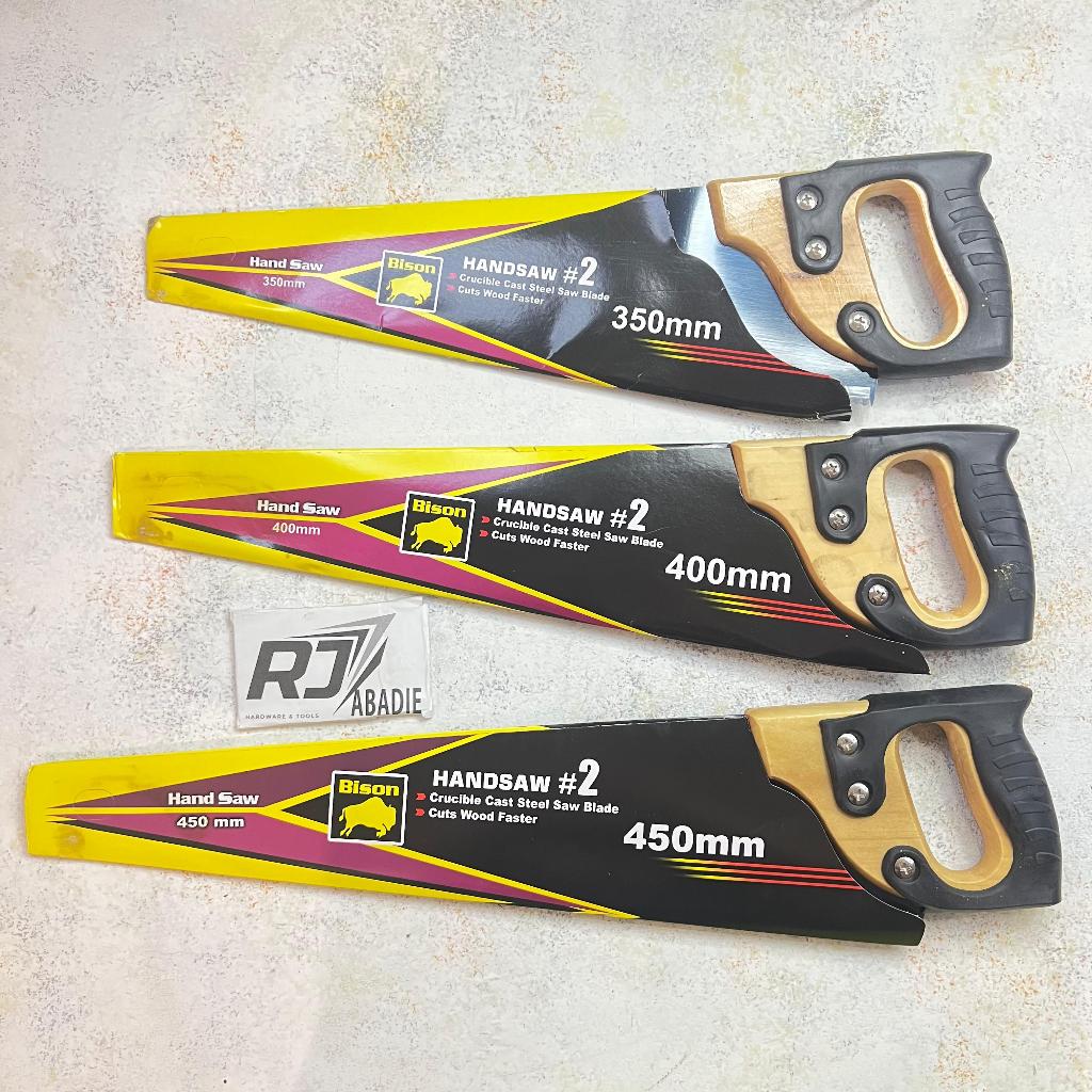 Jual Gergaji Tangan Graji Gorok 2 Asah Gagang Kayu + Karet Bison 14" 16 ...