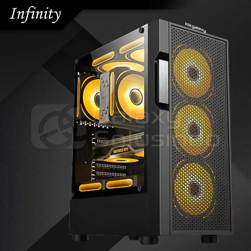 Jual Infinity NEBULA V6 Tempered Glass ATX Gaming Case | Shopee Indonesia