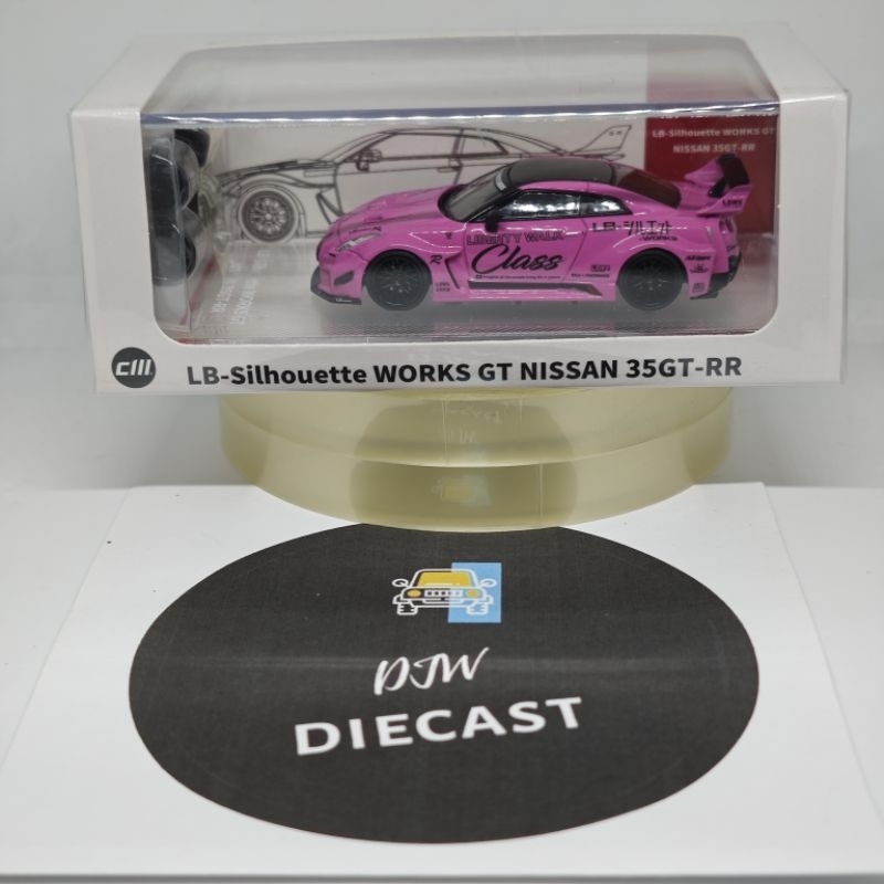 Jual CM Model 1/64 Nissan GTR R35 LBWK LB Silhouette Works Pink Class ...