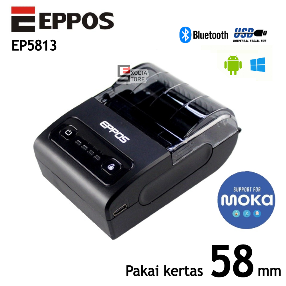 Jual Mini Thermal Printer Bluetooth EPPOS EP5813 58mm & EP8080 80mm Portable Support Android ...