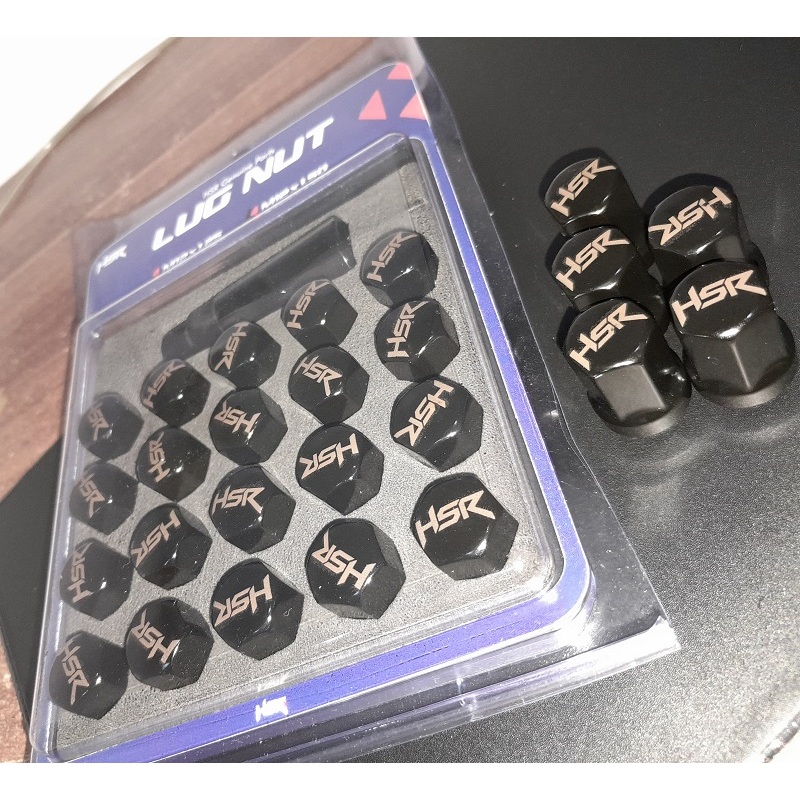 Jual Mur roda / lug nut variasi merk hsr wheel BAUT RODA HSR BLACK TYPE ...