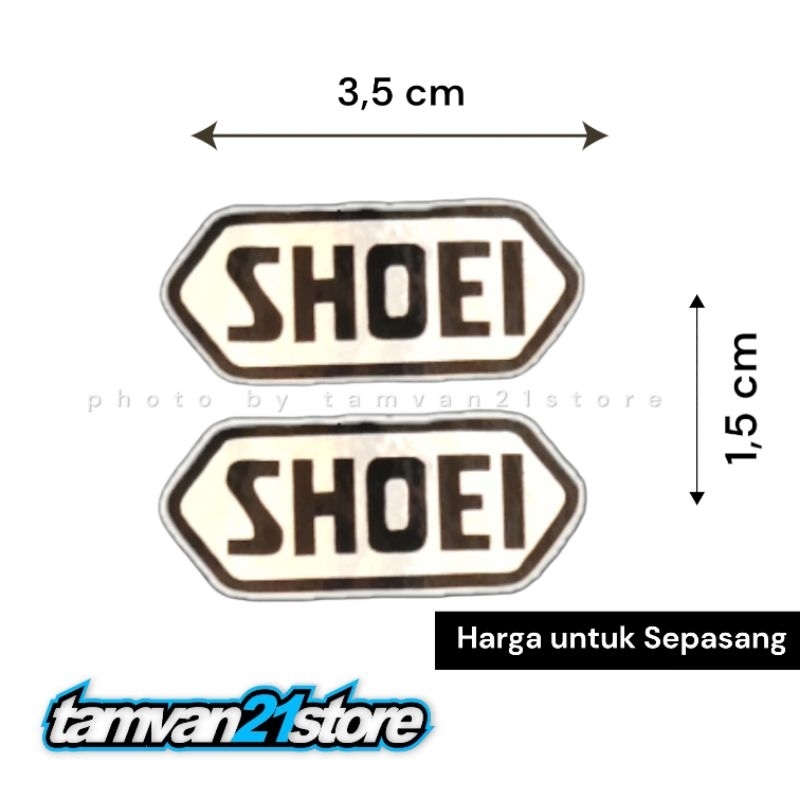 Jual SEPASANG STICKER Shoei Silver Chrome / Helm Shoei / ShoeiKyoto ...