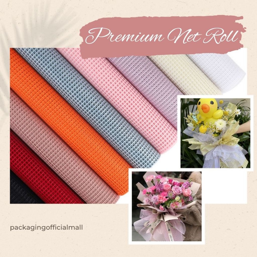 Jual PREMIUM NET ROLL / COTTON ROLL / KERTAS BUKET BUNGA / KAIN BUKET ...