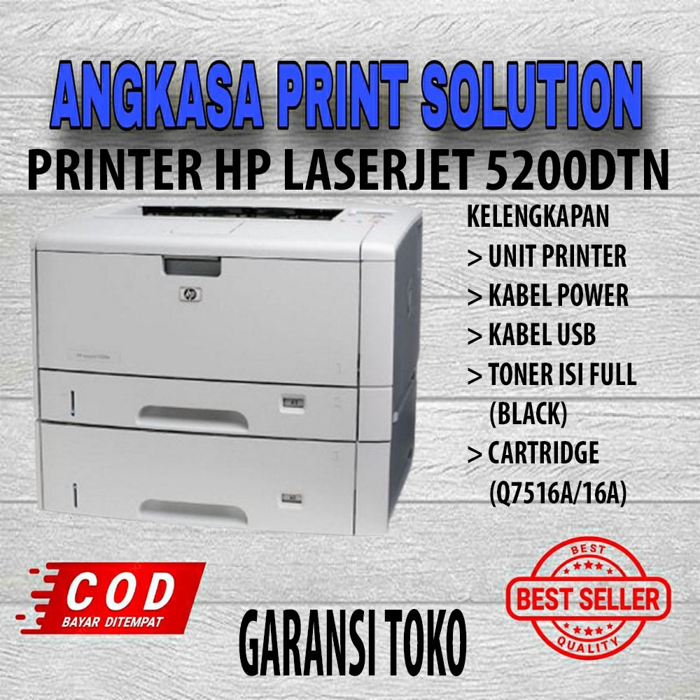 Jual printer a3 hp laserjet 5200dtn |5200 |a3 |printer kalkir |printer siap pakai dan bergaransi ...