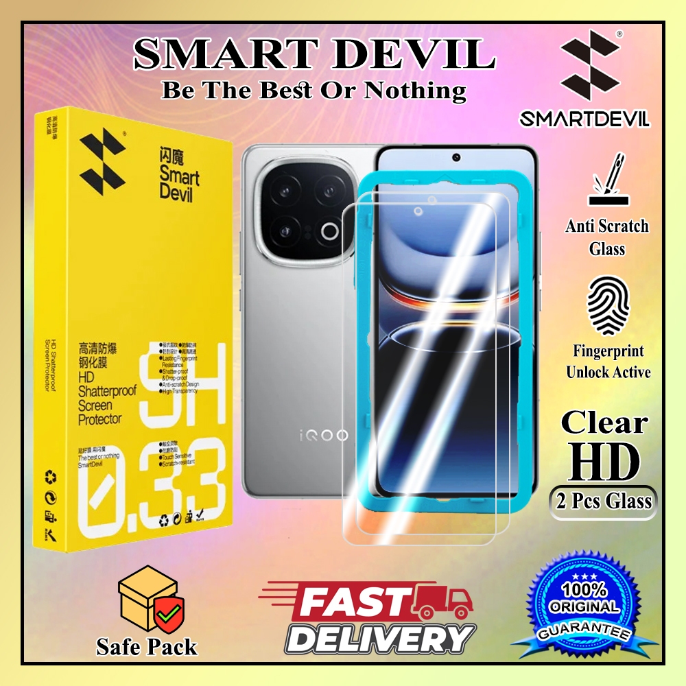 Jual Smart Devil Tempered Glass IQOO Neo 10 IQOO 12 11 easy Aplikator isi 2 pcs glass Smart ...