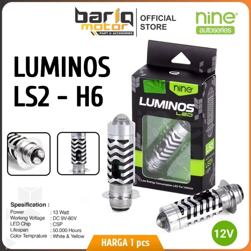 Jual Luminos LS2 H6 - Nine / Lampu LED Motor Laser 2 Warna + Senja ...