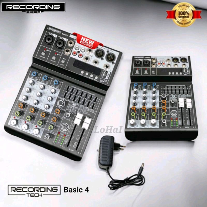 Jual Recording Tech Basic 4 Mixer Audio Professional 4 Channel Basic4 ...