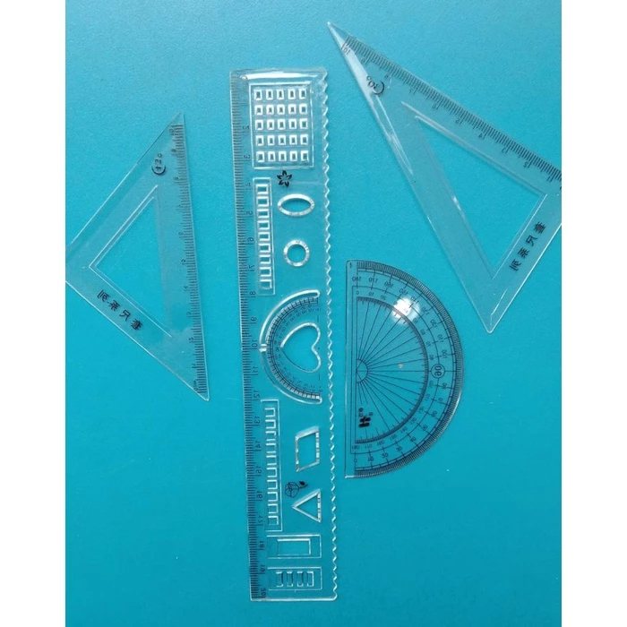 Jual Penggaris set isi 4 pcs Akrilik | Shopee Indonesia