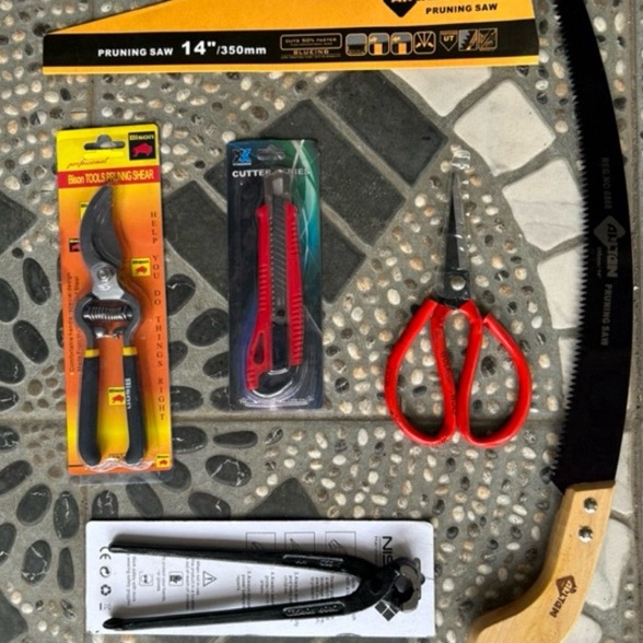 Jual Kejutan Spesial Paket Hemat Alat Bonsai 5 in 1 Gergaji Gunting ...