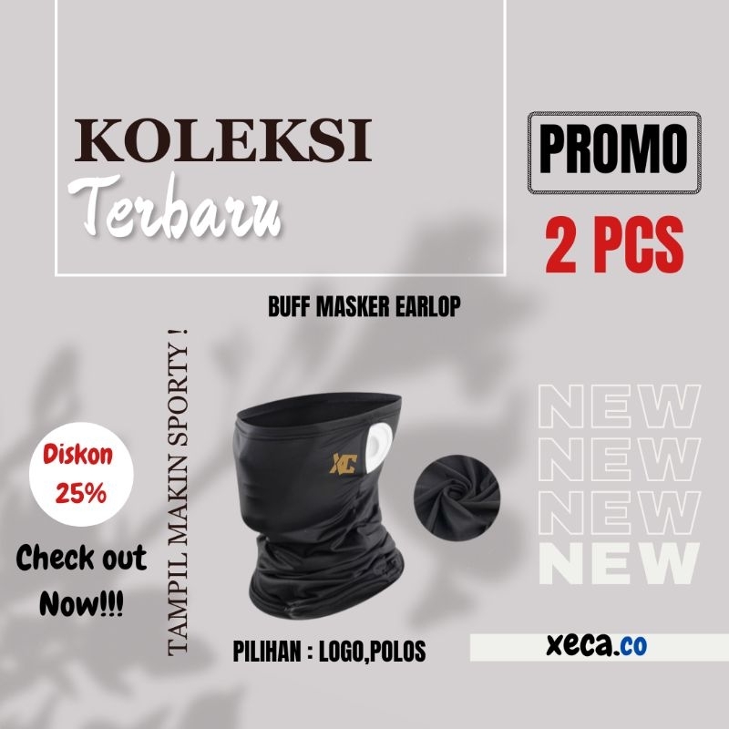 Jual 2PCS MASKER BUFF PROTECTION EARLOP LOGO XECA COCOK BUAT MOTORAN ...